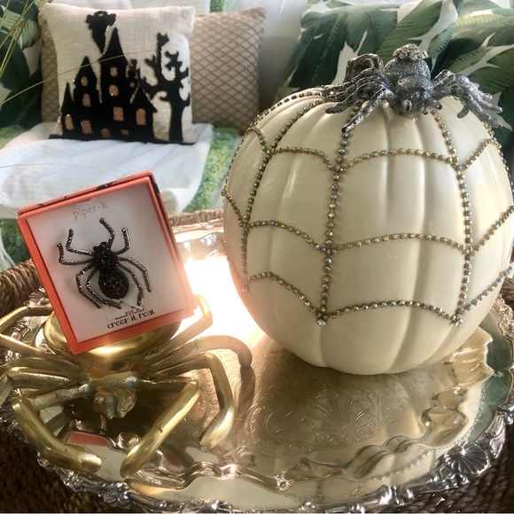 Accents | New Halloween Gold Spider Bowl | Poshmark